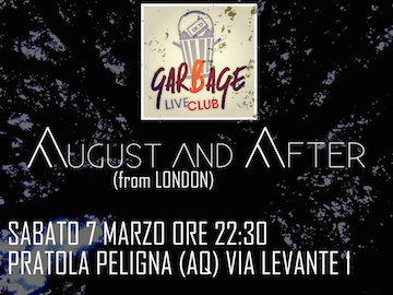 August and After: band Indie Folk da Londra il 7 marzo a Pratola Peligna