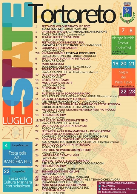 Festa della 100 Bandiera Blu a Tortoreto martedì 4 luglio