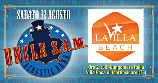 Uncle Sam Band in concerto a La Villa Beach il 12 agosto 2017