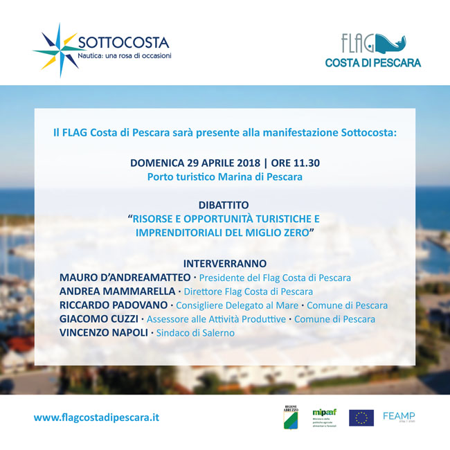 Sottocosta, domani dibattito organizzato da Flag Costa Pescara