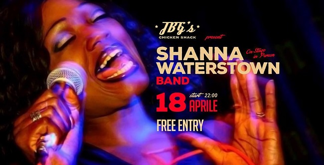 Shanna Waterstown live al Johnny Be Good di Silvi il 18 aprile 2018