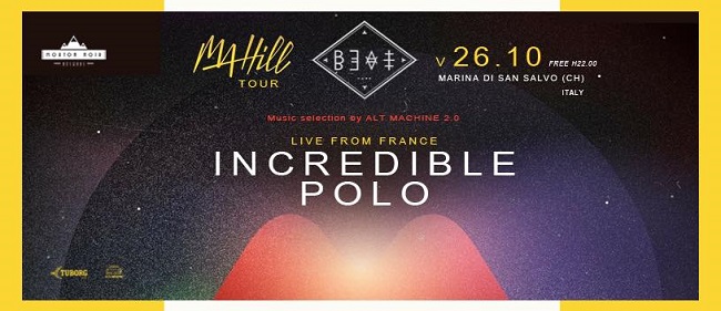 Incredible Polo live al Beat Cafè di San Salvo il 26 ottobre 2018