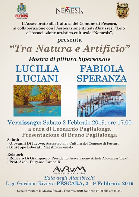 Mostra di Lucilla Luciani e Fabiola Speranza all'Aurum