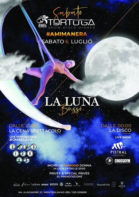 La Luna bussò al sabato Tortuga con lo show Bombelaya