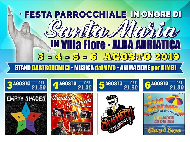 Festa Parrocchiale di Santa Maria in Fiore 2019 ad Alba Adriatica
