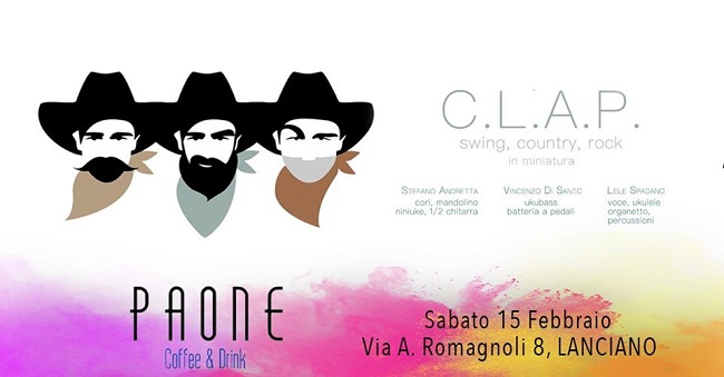 CLAP live al Bar Paone di Lanciano il 15 febbraio 2020