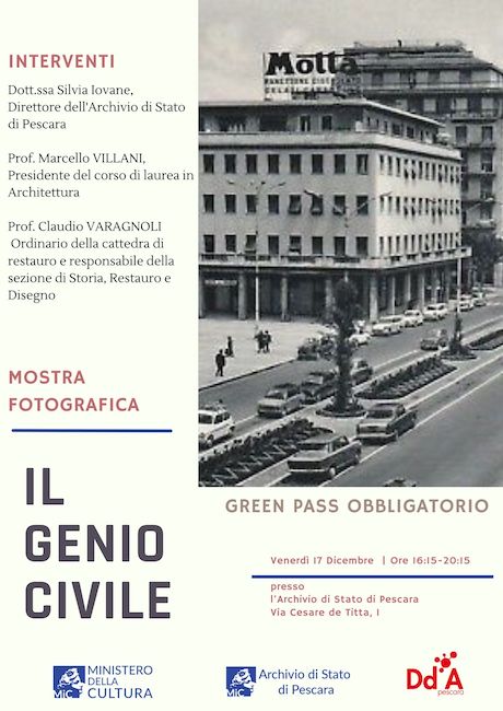 Apre oggi a Pescara la Mostra fotografica "Il Genio Civile"