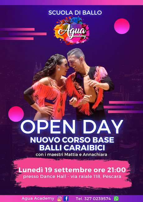 Corso balli caraibici, open day all'Agua Academy il 19 settembre