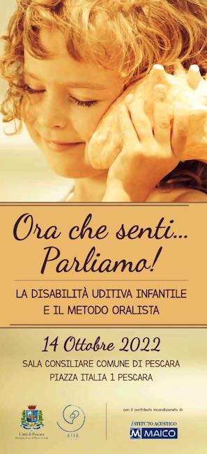 “Ora che senti… parliamo!”, convegno sulla disabilità uditiva a Pescara