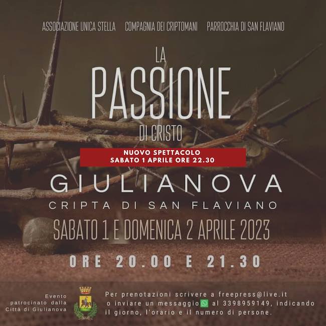 “La passione di Cristo”: la rappresentazione a Giulianova