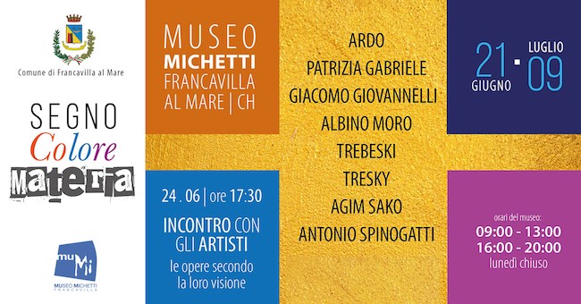 "Segno colore materia", mostra al MuMi di Francavilla fino al 9 luglio