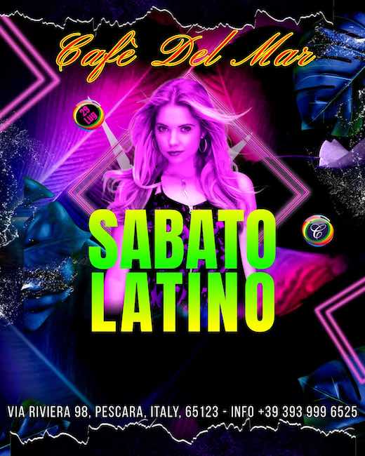 Café del Mar, il Sabato Latino a Pescara: serata del 29 luglio