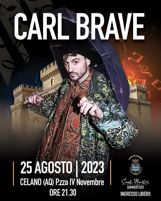 Carl Brave a Celano, concerto a ingresso libero e gratuito
