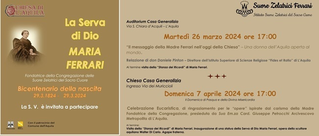 Bicentenario Maria Ferrari - Celebrazione Eucaristica a L'Aquila