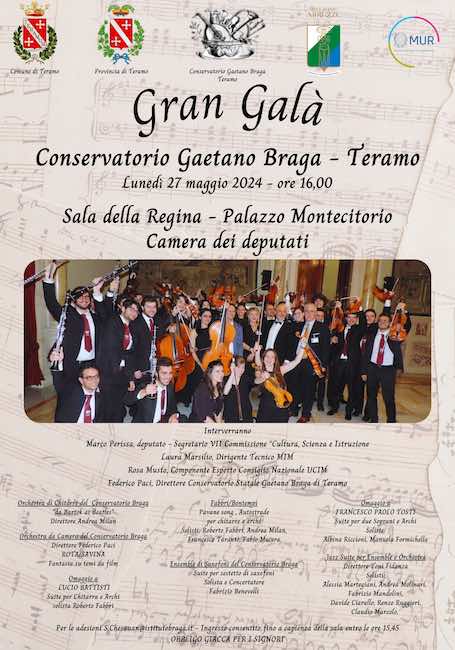 Gran Gala' del Conservatorio Braga il 27 maggio | Abruzzonews