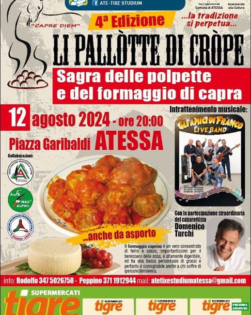 "Le pallotte di Crope", Sagra delle polpette e del formaggio di capra ...