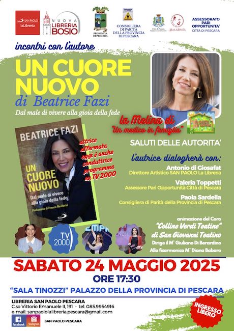 "Un cuore nuovo", Beatrice Fazi presenta il libro a Pescara