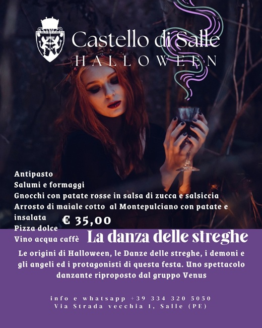 Halloween al Castello di Salle: "La danza delle streghe" e cena